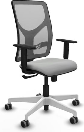 Piqueras y Crespo B&uuml;rostuhl, grau, mit 1D-Armlehnen, h&ouml;henverstellbare Lendenwirbelst&uuml;tze, ausgestattet mit 3 Positionen und Schneideschaum, mit Rollen von 65 mm, Parke