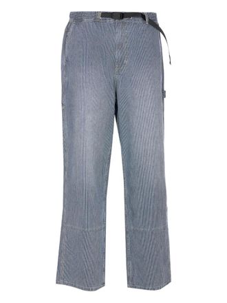 Gramicci Gestreifte Hose mit Gürtel - Blau