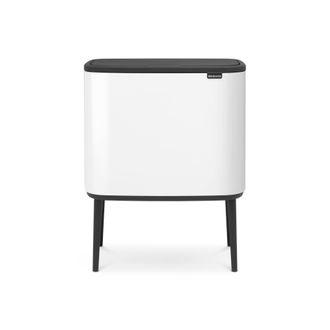 Brabantia Bo Touch Bin 36 L Abfalleimer, Metall, Weiß, 54 x 32 x 68 cm, 1 Einheiten