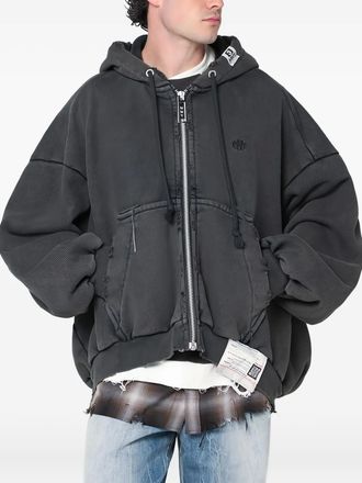 Miharayasuhiro hoodie zippé à bords francs - Noir