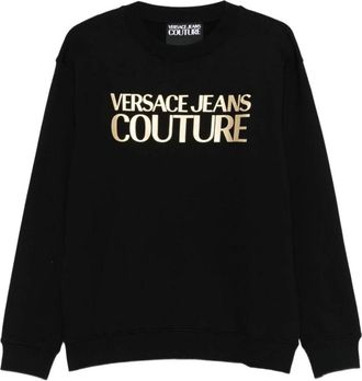 Versace Jeans Couture Homme, Sweatshirts et sweats &agrave; capuche, Noir, Taille: XL SweaT-shirt &agrave; Logo Imprim&eacute;