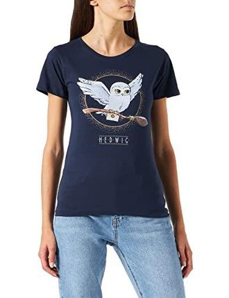 Harry Potter WOHAPOMTS336 T-Shirt Femme, Navy, Taille XL