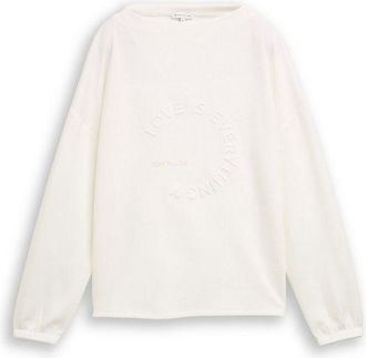 Tom Tailor Langarmshirt T-Shirt Scuba Langarmshirt mit 3D-Print