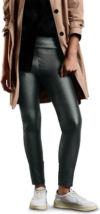 Street One Damen A378087 Leggings in Lederoptik, Hunter Green, 44