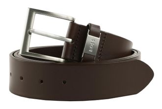 BOSS Leder G&uuml;rtel Connio-Plus Sz40 Leather Belt W125 Dark Brown braun