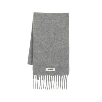 Jacquemus Grauer Wollschal - Carro Style - - Accessories - Damen - Grau - ONE SIZE