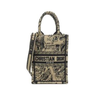 Dior Pre-owned Plan de Paris Book Tote Mini Vertical Canvas Handbag - - Pre-owned - Damen - Beige - ONE SIZE