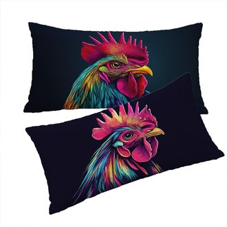 Generic Kissenbezug 40x80cm Rotwein Kopfkissenbezug Tier Kissenbez&uuml;ge Leinen Dekokissen Kissenbez&uuml;ge Cushion Cover Beidseitig Bedruckt Unsichtbarer Rei&szlig;versch