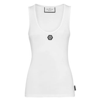 Philipp Plein Femme, Tops, Blanc, Taille: 38 FR D&eacute;bardeur