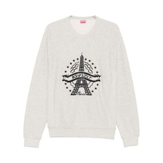 Kenzo SweaT-shirt graphique Tour Eiffel - Homme - Sweatshirts et sweats &agrave; capuche - Gris - Taille: XL