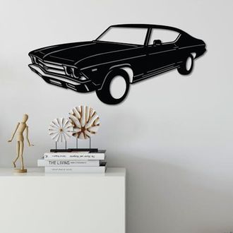 Hanah Home Stylish Black Decorative Metal Wall Accessory, 60 x 28 cm | 100% Metal, 1.5 mm Thickness | Lightweight & Durable, Perfect for Modern Decor