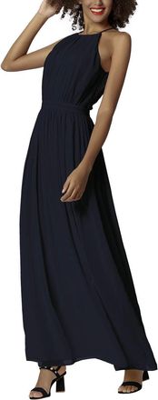 Apart Fashion Damen Dress With Lace Partykleid, Nachtblau, 40 EU