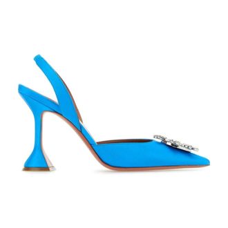 Amina Muaddi Femme, Chaussures, Bleu, Taille: 36 EU Begum Sling