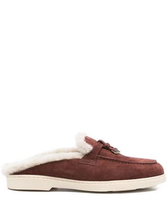 Doucal's mules bordées de fourrure - Rouge