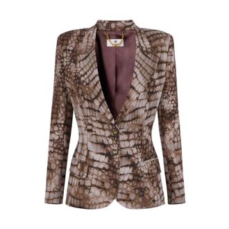Elisabetta Franchi Femme, Vestes, Multicolore, Taille: 44 FR Over Blazer