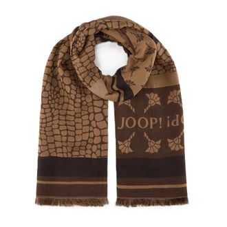Joop unisex, Accessoires, Brun, Taille: ONE Size &Eacute;charpe surdimensionn&eacute;e &agrave; motif combin&eacute;
