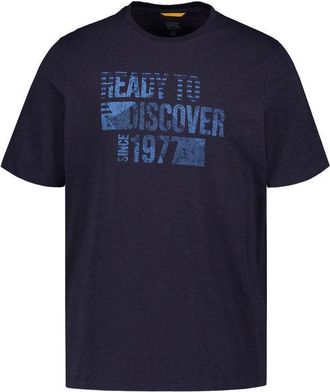 Camel Active Herren T-Shirt blau Baumwolle