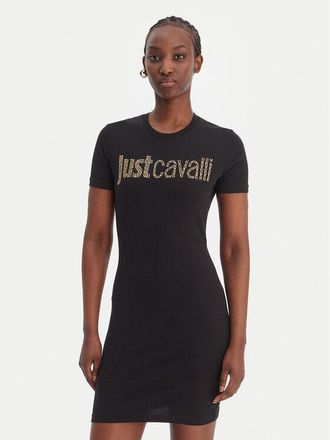Just Cavalli Kleid f&uuml;r den Alltag 80PAOE21 CJ112 Schwarz Slim Fit