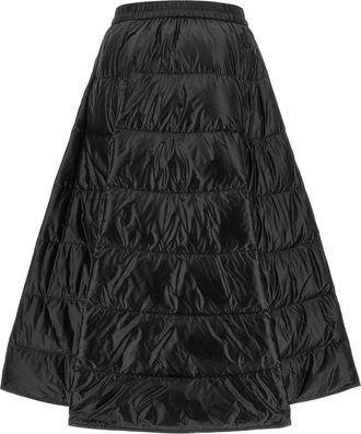 Moncler Feather-Padded Padded Skirt - Black