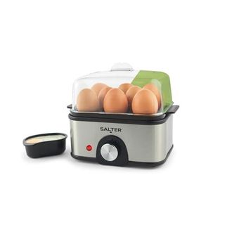 Salter Salter Elektrischer Multi-Eierkocher - 8 Eier-Kocher, Ideal f&uuml;r Weiche Dippy-, Harte und Pochierte Eier, Inklusive Messbecher, Herausnehmbarem Eierges