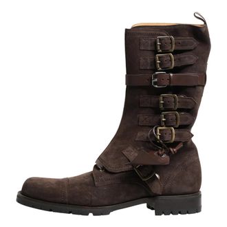 Dolce & Gabbana Buckle Boots - - Shoes - Herren - Braun - 44 EU