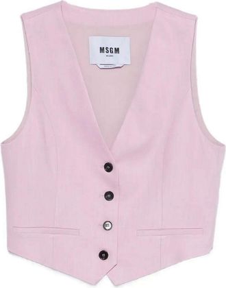 Msgm M. S.G. M. Gilet - Couleur Chair