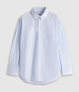 Dr&ocirc;le de Monsieur Chemise Ray&eacute;e Light Blue