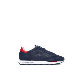Emporio Armani Sneaker aus Stoff und Wildleder - - Shoes - Herren - Blau - 41 1/2 EU