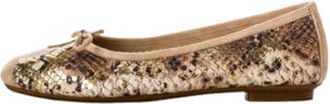 Reqins Ballerines Harmony Python Metal Gold (Beige, Système Taille Chaussures EU, Adulte, Femme, Numérique, Moyen, 38)