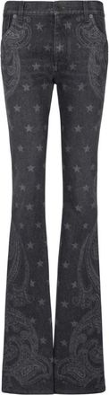Balmain Jeans mit Stern- und Paisleymuster - - Jeans - Damen - Schwarzk - M