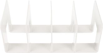 Hemobllo jojofuny Praktischer Acryl Buchhalter mit 4 F&auml;chern Vertikales B&uuml;cherregal f&uuml;r B&uuml;ro und Schreibtisch Stabiler Dokumentenhalter zur Ablage von Akten un