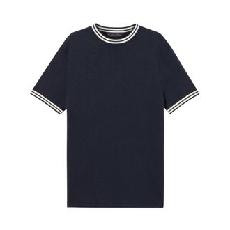 Brooks Brothers Baumwoll-Leinen T-Shirt - - Knitwear - Herren - Blau - M