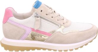 Gabor Beige Schn&uuml;r-Sneakers - - Shoes - Damen - Beige - 38 1/2 EU