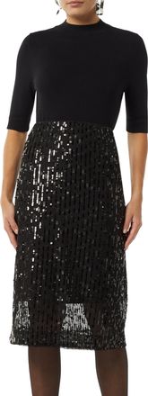 Comma Midi-Rock mit Pailletten
