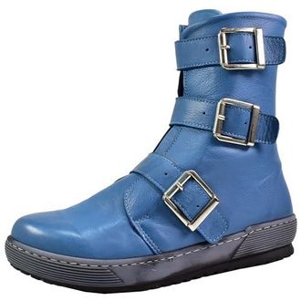 Andrea Conti Bottes en Cuir Femmes 0066009, Pointure:39 EU, La Couleur:Bleu
