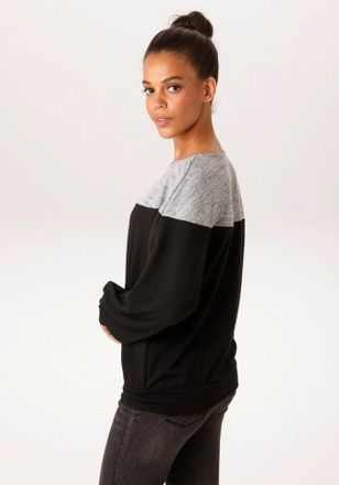 Aniston Sweatshirt mit asymmetrischem Farbeinsatz - NEUE KOLLEKTION
