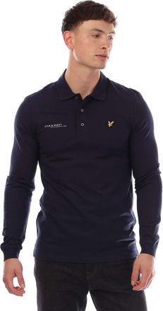 Lyle & Scott Co-Ordinate Poloshirt f&uuml;r Herren Lang&auml;rmlig (Marine)