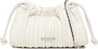 Calvin Klein Handtasche Calvin Klein Drawstring Plisse Conv Mini Cb P LV04F3077G Weiß