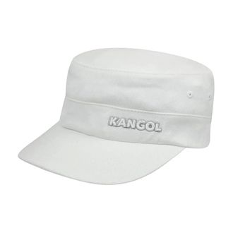 Kangol Femme, Accessoires, Blanc, Taille: L/Xl Casquette Armée en Coton Blanc avec Poche Cachée