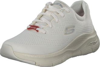 Skechers Baskets Arch Fit Big Appeal pour Femme, Bordure en Maille Blanc cass&eacute;, 42 EU