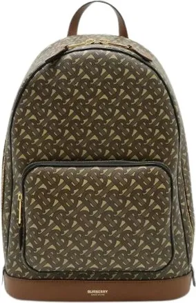Burberry unisex, Pre-owned, Brun, Taille: ONE Size Pre-owned Sac &agrave; dos TB Monogram en toile enduite