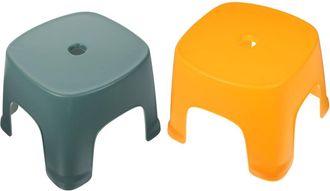 BESPORTBLE 2 Stück Toilettenhocker Kunststoff Rutschfester Tritthocker Stabil Leicht für Badezimmer und Toilette Geeignet für Erwachsene und Kompakt und Praktisc