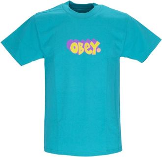 Obey Klassisches Teal Herren T-Shirt - - Tops - Herren - Gr&uuml;n - XL