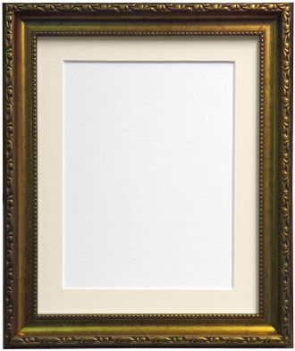 Frames by Post Bilderrahmen im Shabby-Chic-Look, Plastik, Gold, 40 x 30 cm Image Size 12 x 10 Inches