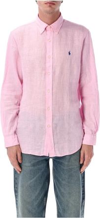 Polo Ralph Lauren Homme, Chemises, Rose, Taille: M Custom Fit Shirt