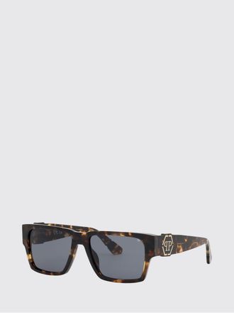 Philipp Plein Lunettes de soleil masque en ac&eacute;tate avec logo Hexagon