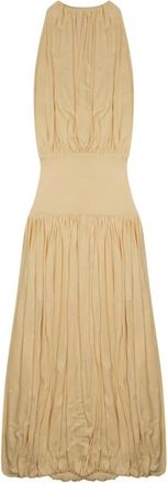 Toteme Robe mi-longue &agrave; taille fronc&eacute;e - Femme - Robes - Jaune - Taille: 38 FR