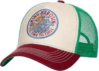 King Kerosin Its Time to Chill Casquette trucker pour homme - Casquette en maille - Casquette en maille - Snapback - Hawaï - Moto - Vintage - Patch avant - Rétro -
