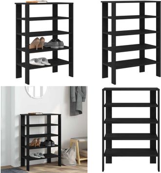vidaXL Schuhregal Schwarz 61x32x87,5 cm Holzwerkstoff - Vidaxl