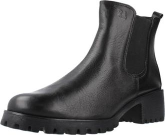 24 Horas 24 HRS - Bottines Chelsea en cuir 24 HRS 26568 Mist Noir - Plateforme et talon large - Cuir, Noir (Mist Black), 41 EU